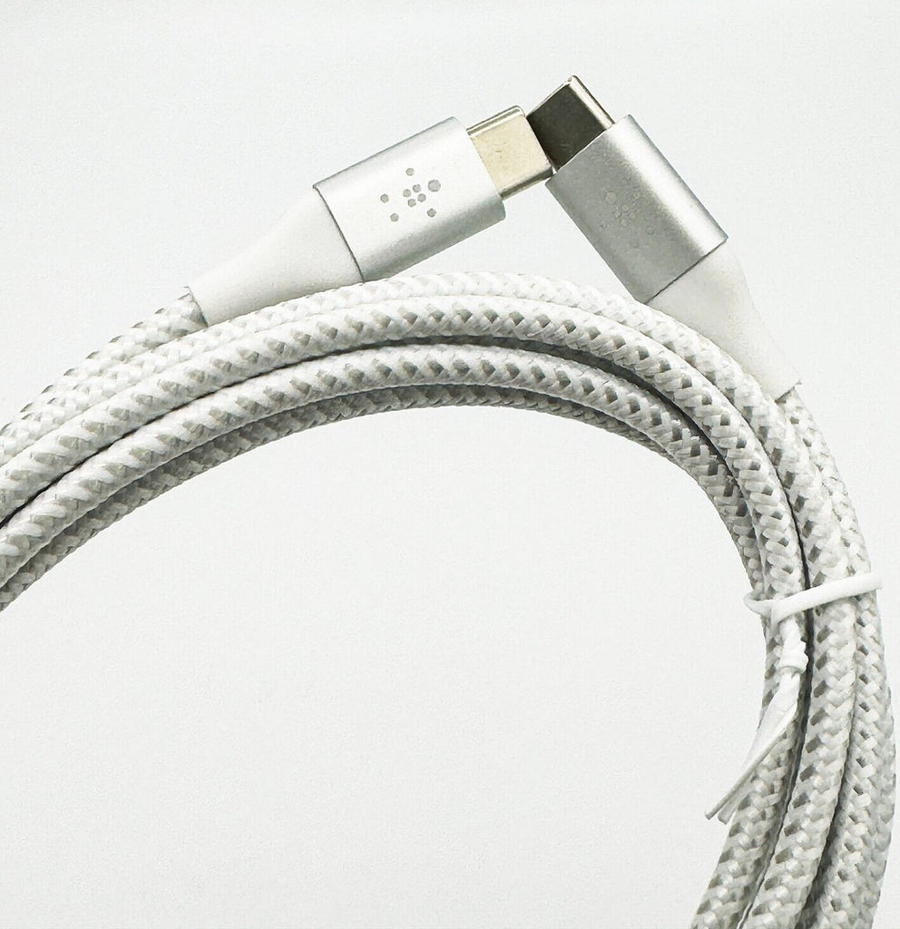 Belkin BoostCharge 2m USB-C to USB-C Braided Cable White for iPhone 15 ...